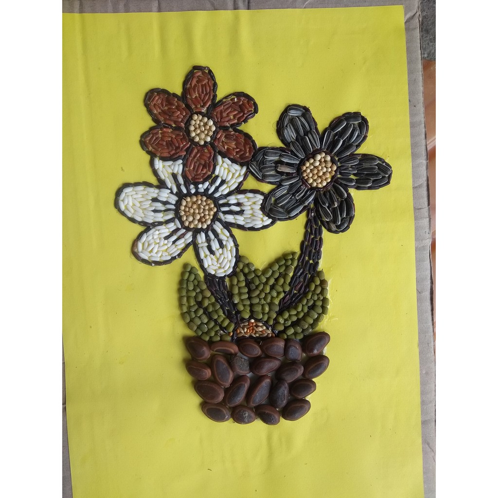 Detail Gambar Kolase Bunga Dari Kacang Hijau Koleksi Nomer 50