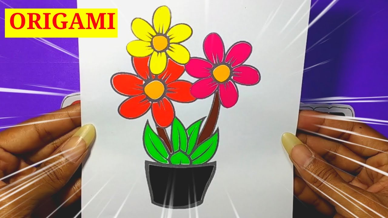 Detail Gambar Kolase Bunga Mawar Dari Kertas Origami Koleksi Nomer 3