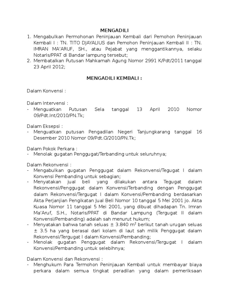 Detail Contoh Putusan Perdata Koleksi Nomer 13 Detail Contoh Putusan Perdata Koleksi Nomer 13