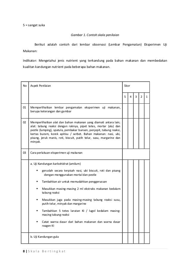 Detail Contoh Rating Scale Koleksi Nomer 25