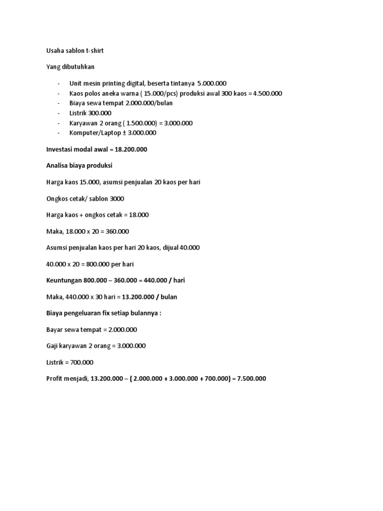 Contoh Rincian Modal Usaha - 55+ Koleksi Gambar Contoh Rincian Modal Usaha - 55+ Koleksi Gambar