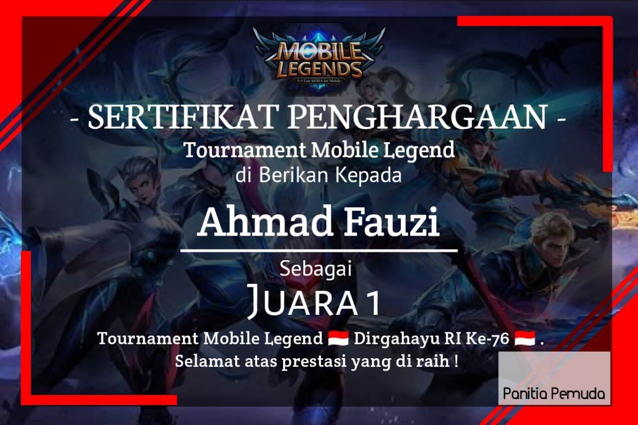 Contoh Sertifikat Mobile Legend - 56+ Koleksi Gambar Contoh Sertifikat Mobile Legend - 56+ Koleksi Gambar