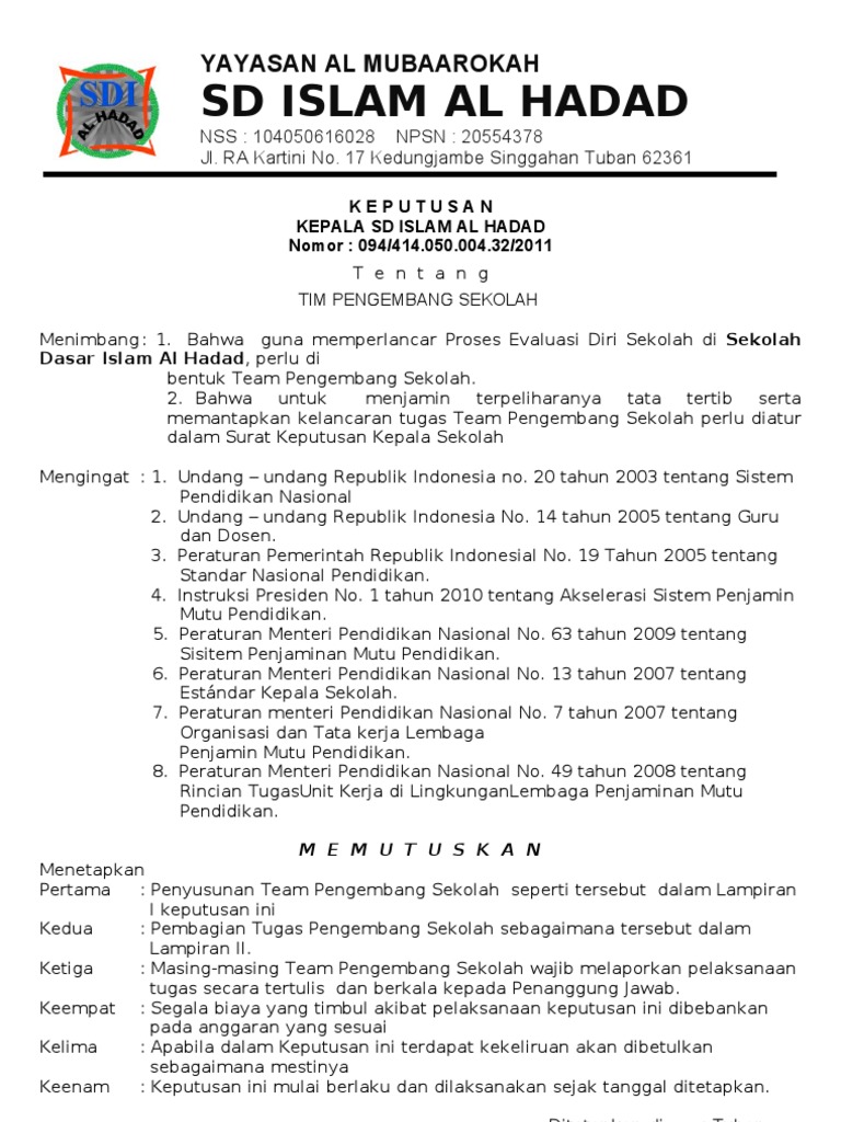 Detail Contoh Sk Tim Pengembang Kurikulum Koleksi Nomer 17 Detail Contoh Sk Tim Pengembang Kurikulum Koleksi Nomer 17