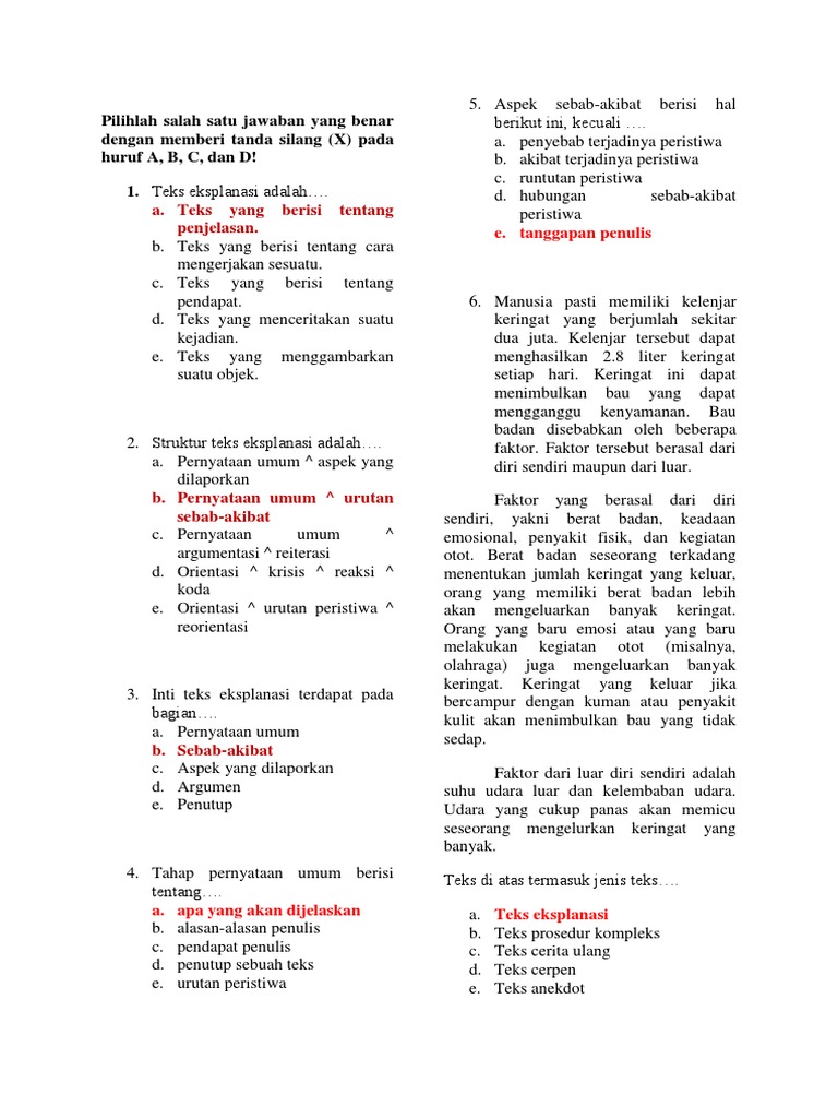Detail Contoh Soal Sebab Akibat Koleksi Nomer 53