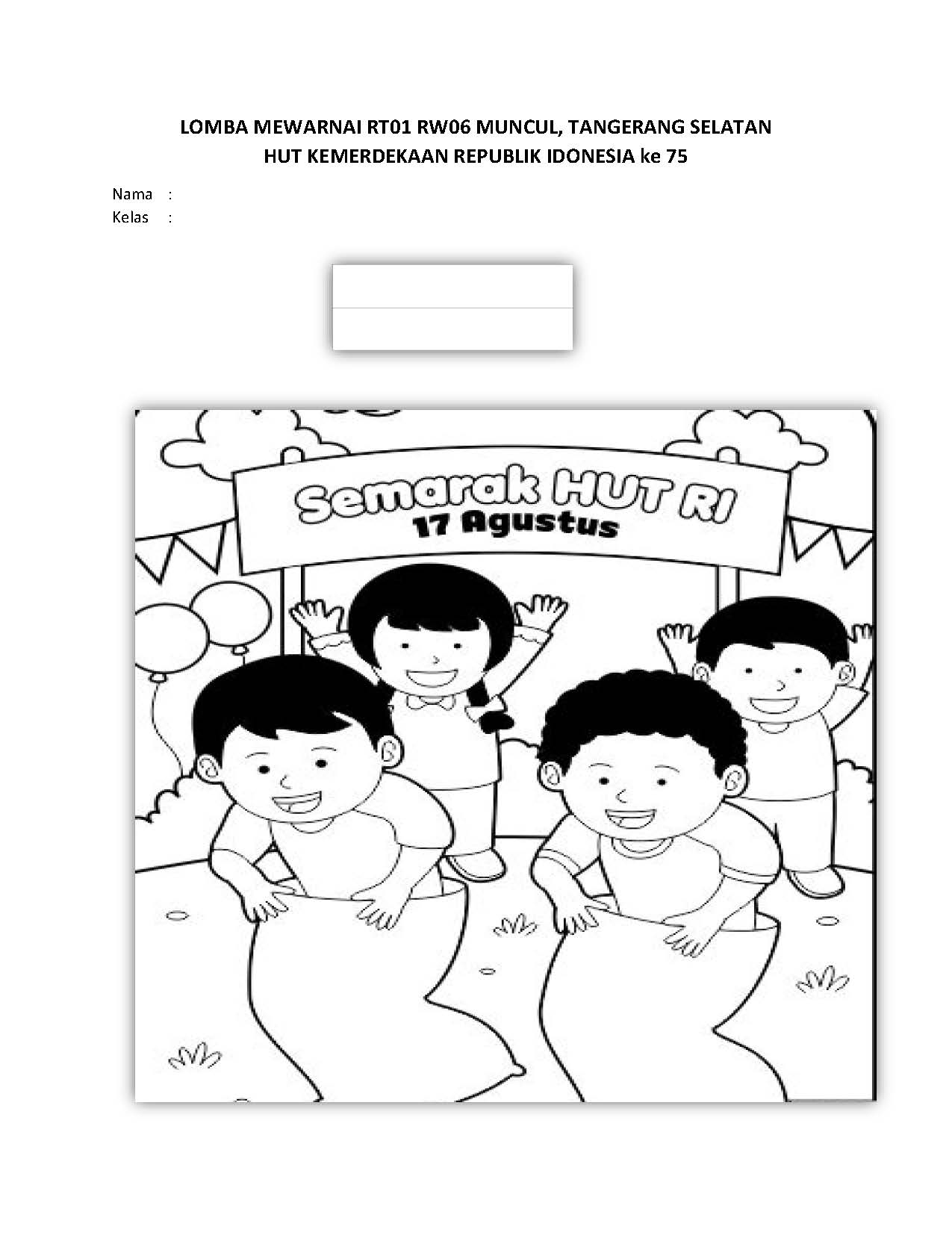 Detail Gambar Lomba Mewarnai 17 Agustus Koleksi Nomer 41
