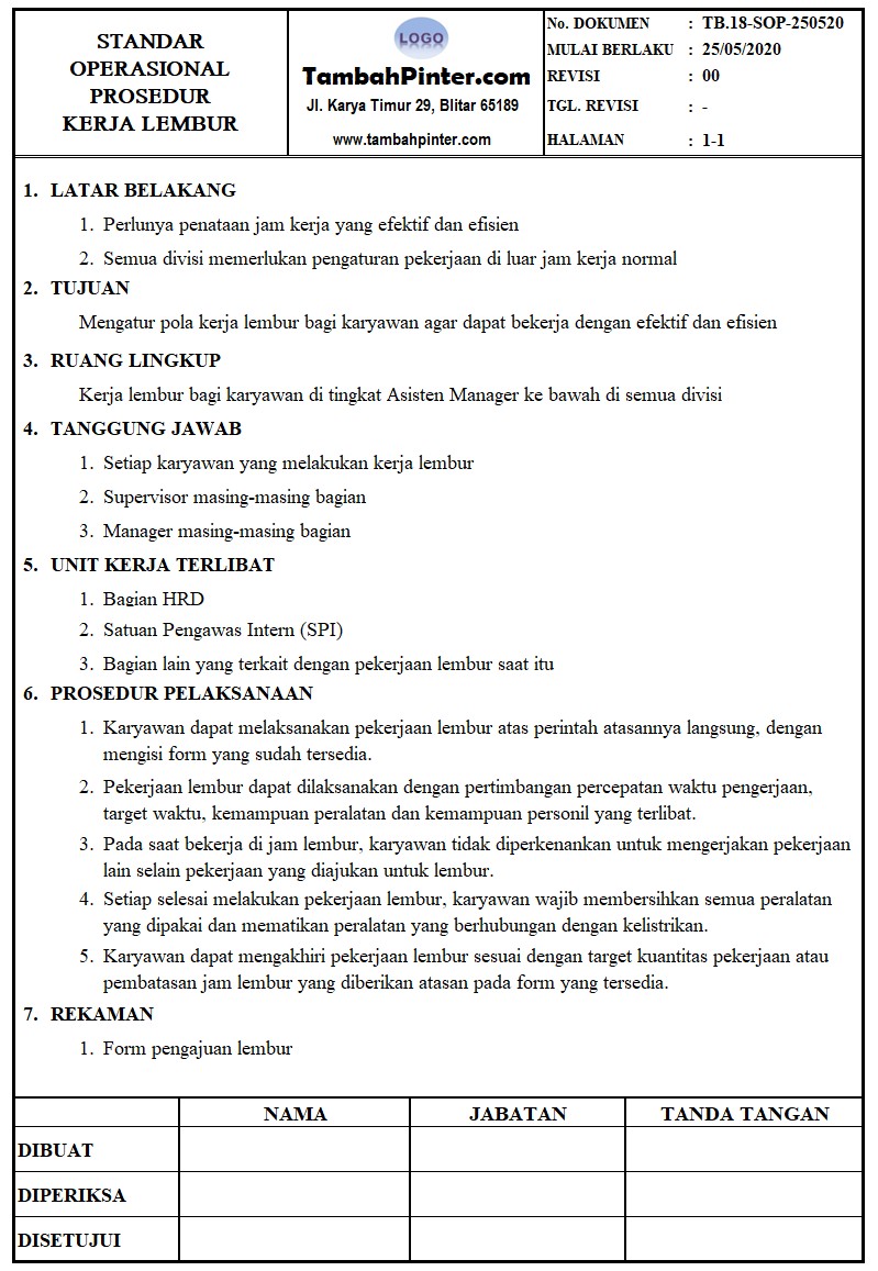Detail Contoh Sop Perusahaan Makanan Koleksi Nomer 10 Detail Contoh Sop Perusahaan Makanan Koleksi Nomer 10