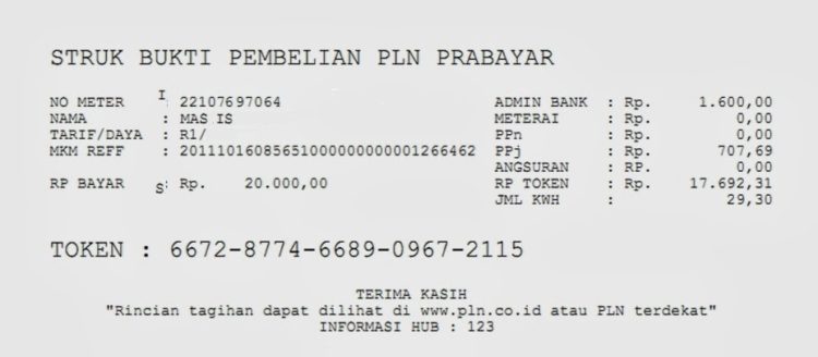 Contoh Struk Token Listrik - 53+ Koleksi Gambar Contoh Struk Token Listrik - 53+ Koleksi Gambar