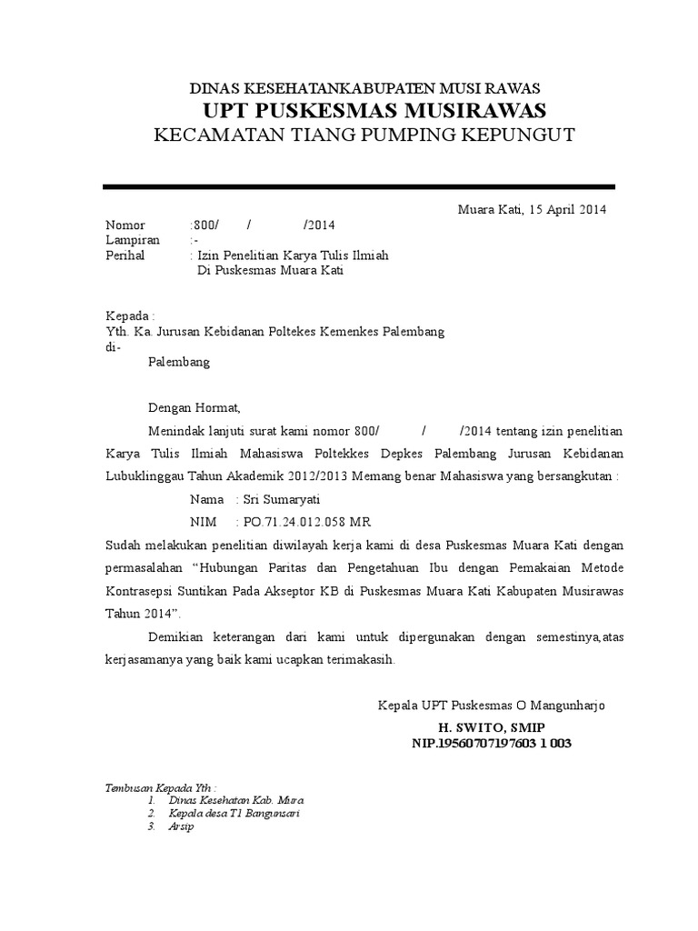 Detail Contoh Surat Balasan Ijin Penelitian Koleksi Nomer 9 Detail Contoh Surat Balasan Ijin Penelitian Koleksi Nomer 9