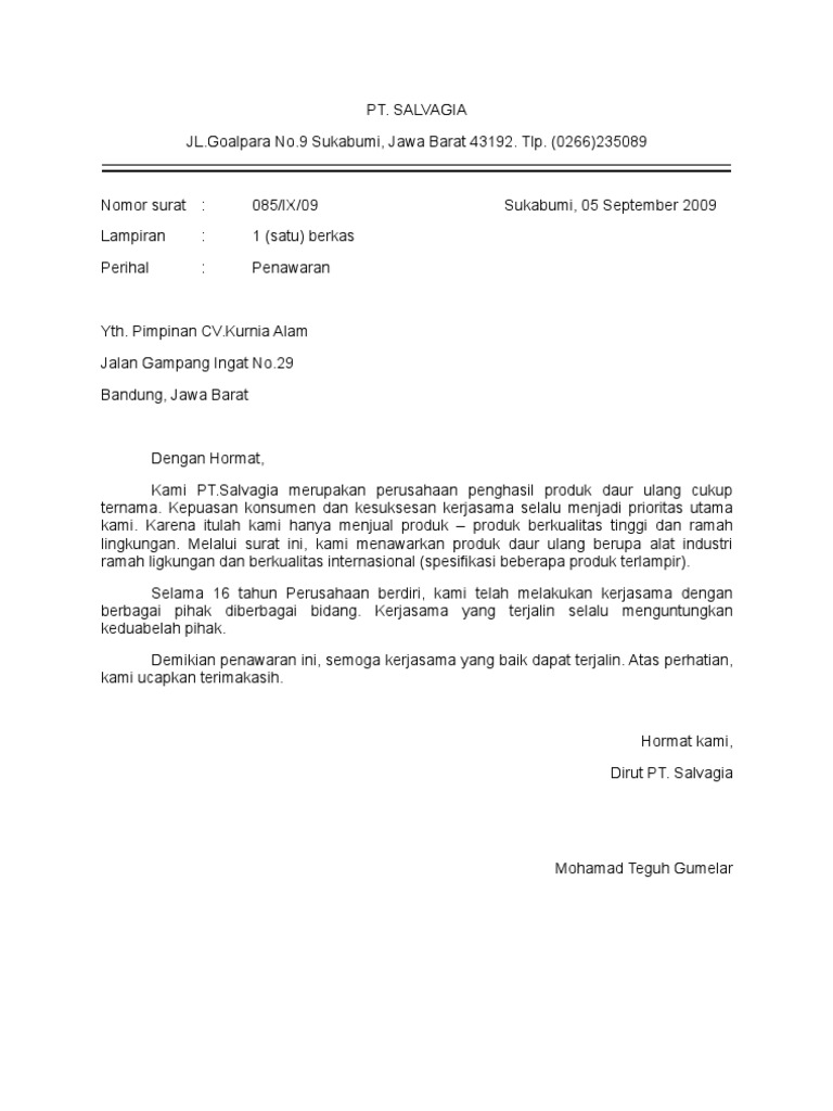 Contoh Surat Dagang Penawaran Barang - 57+ Koleksi Gambar Contoh Surat Dagang Penawaran Barang - 57+ Koleksi Gambar