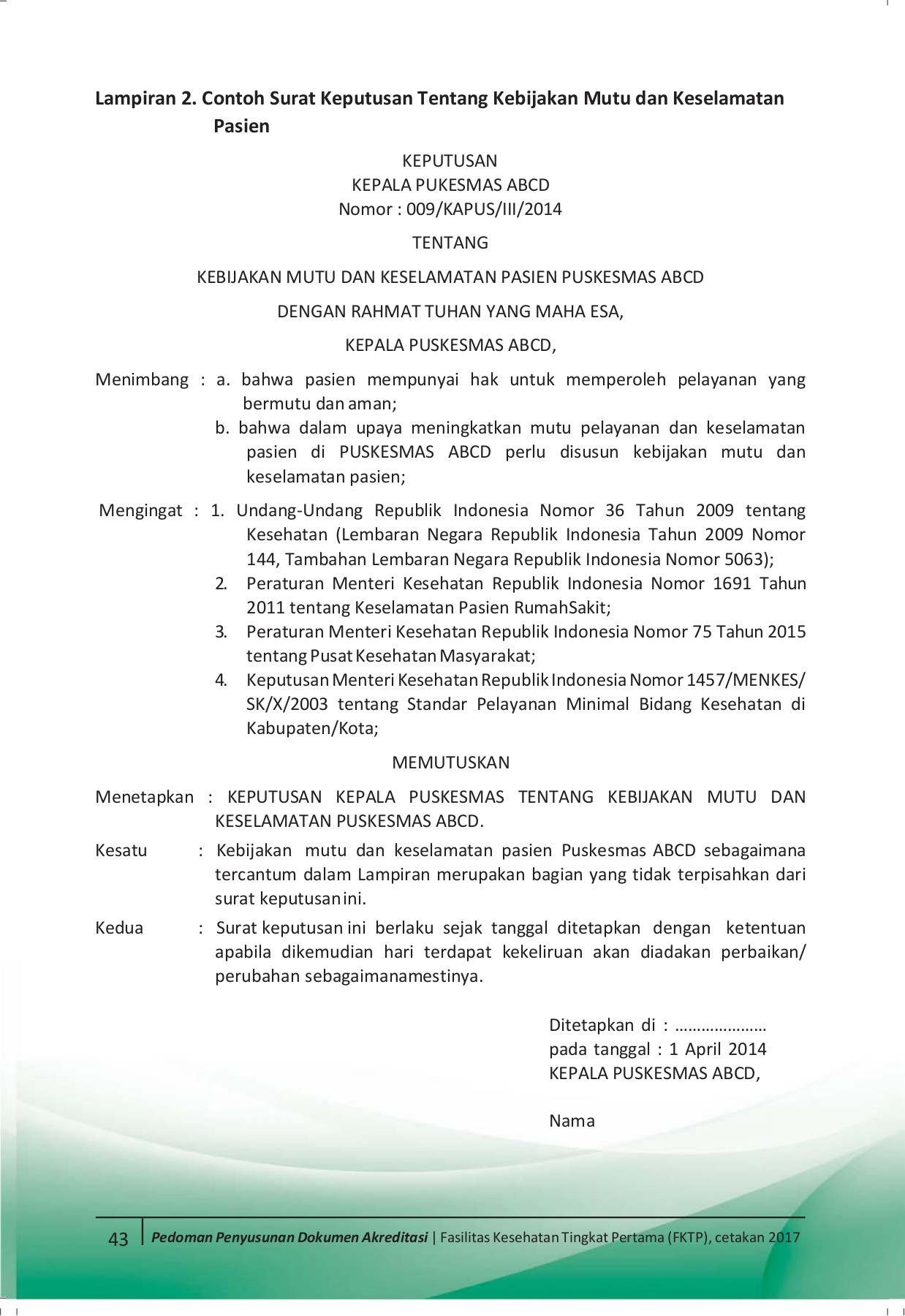 Detail Contoh Surat Keputusan Kepala Puskesmas Koleksi Nomer 49 Detail Contoh Surat Keputusan Kepala Puskesmas Koleksi Nomer 49