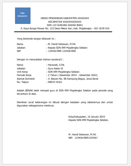 Detail Contoh Surat Keterangan Pernah Mengajar Koleksi Nomer 2 Detail Contoh Surat Keterangan Pernah Mengajar Koleksi Nomer 2