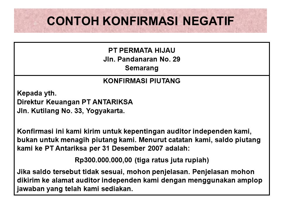 Detail Contoh Surat Konfirmasi Hutang Koleksi Nomer 24 Detail Contoh Surat Konfirmasi Hutang Koleksi Nomer 24