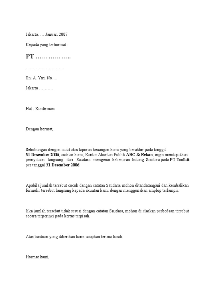 Contoh Surat Konfirmasi Hutang - 48+ Koleksi Gambar Contoh Surat Konfirmasi Hutang - 48+ Koleksi Gambar