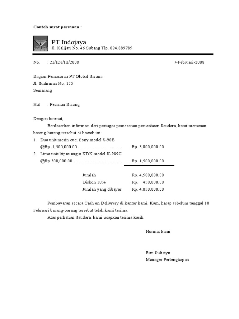 Contoh Surat Konfirmasi Pesanan Barang - 57+ Koleksi Gambar Contoh Surat Konfirmasi Pesanan Barang - 57+ Koleksi Gambar
