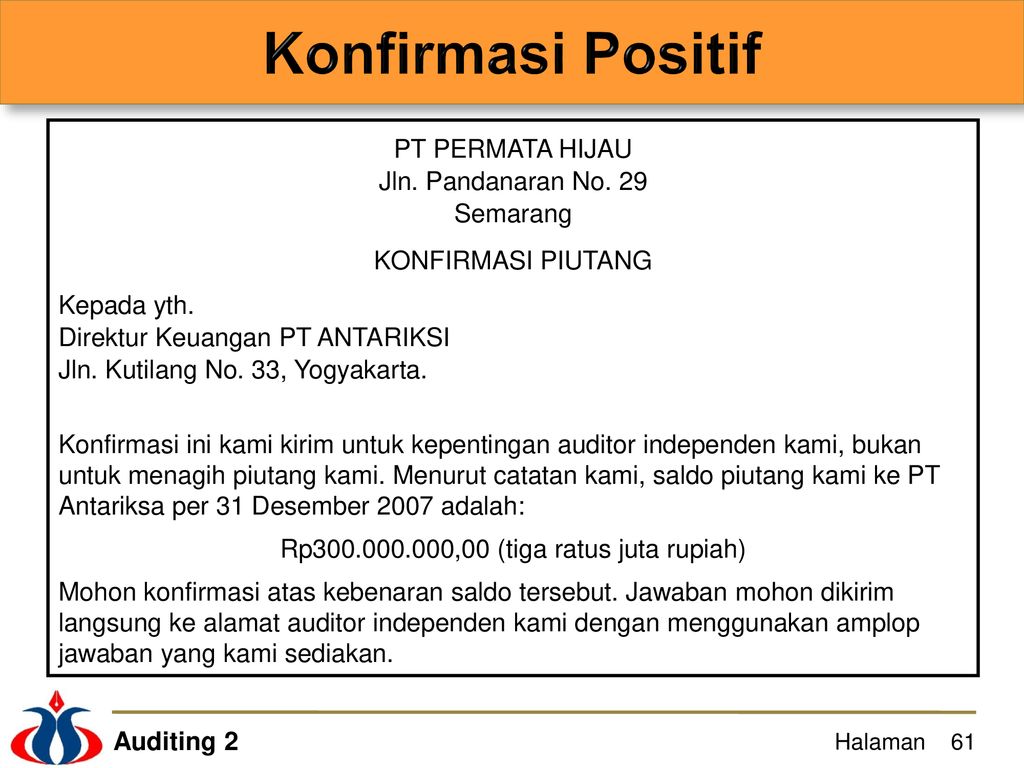 Detail Contoh Surat Konfirmasi Piutang Koleksi Nomer 30 Detail Contoh Surat Konfirmasi Piutang Koleksi Nomer 30