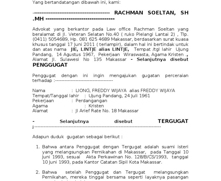 Detail Contoh Surat Kuasa Khusus Perdata Perceraian Koleksi Nomer 24 Detail Contoh Surat Kuasa Khusus Perdata Perceraian Koleksi Nomer 24