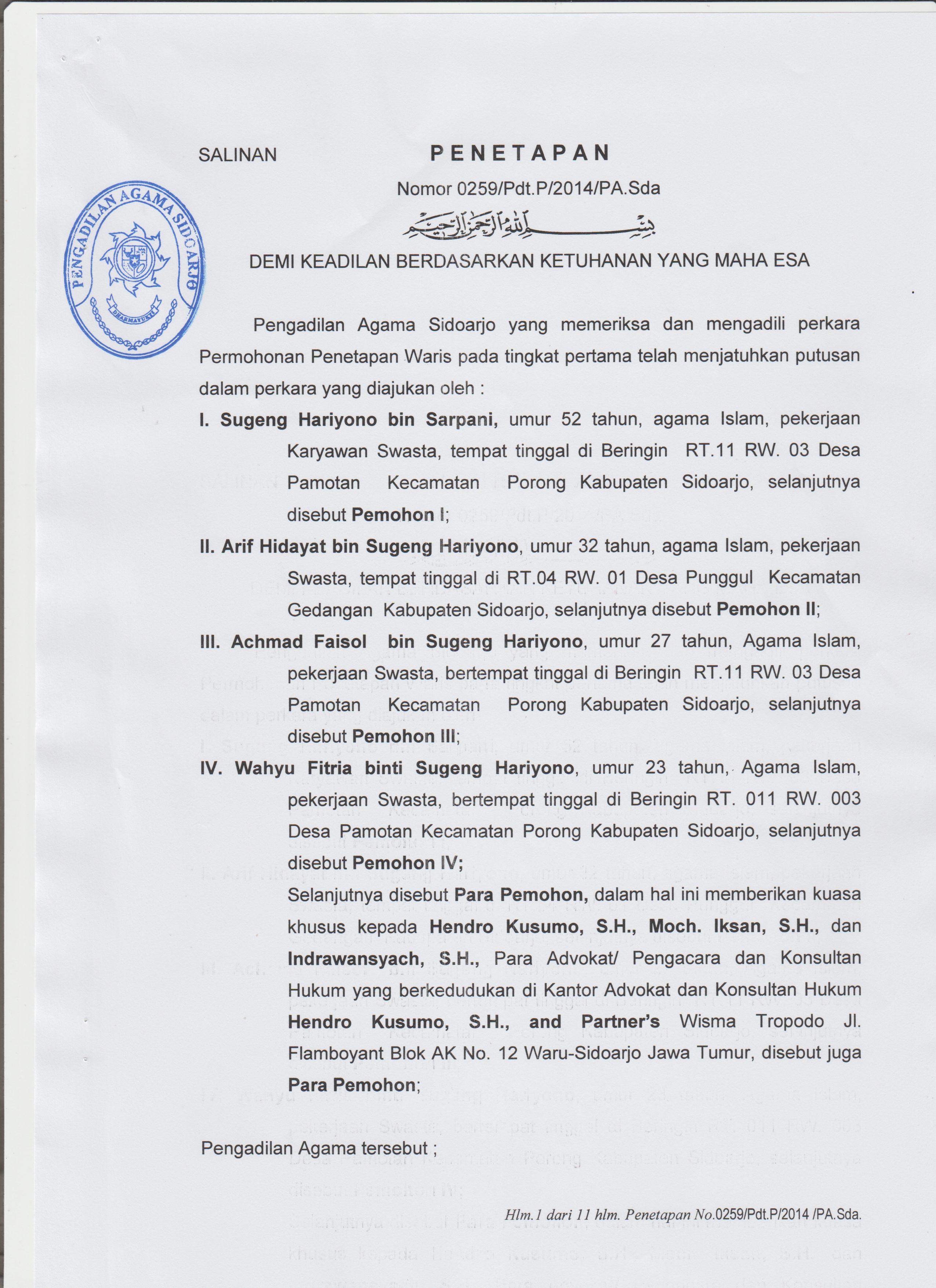 Detail Contoh Surat Kuasa Permohonan Penetapan Ahli Waris Koleksi Nomer 52 Detail Contoh Surat Kuasa Permohonan Penetapan Ahli Waris Koleksi Nomer 52