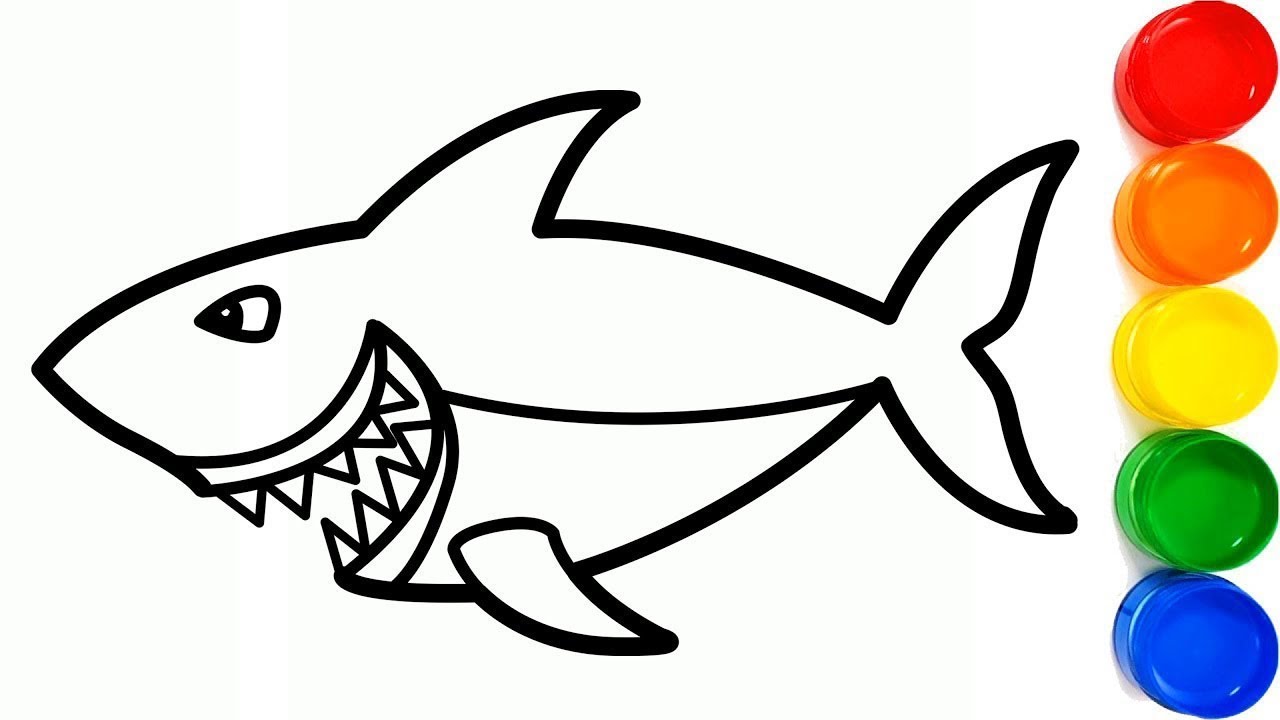 Detail Gambar Mewarnai Ikan Hiu Koleksi Nomer 3