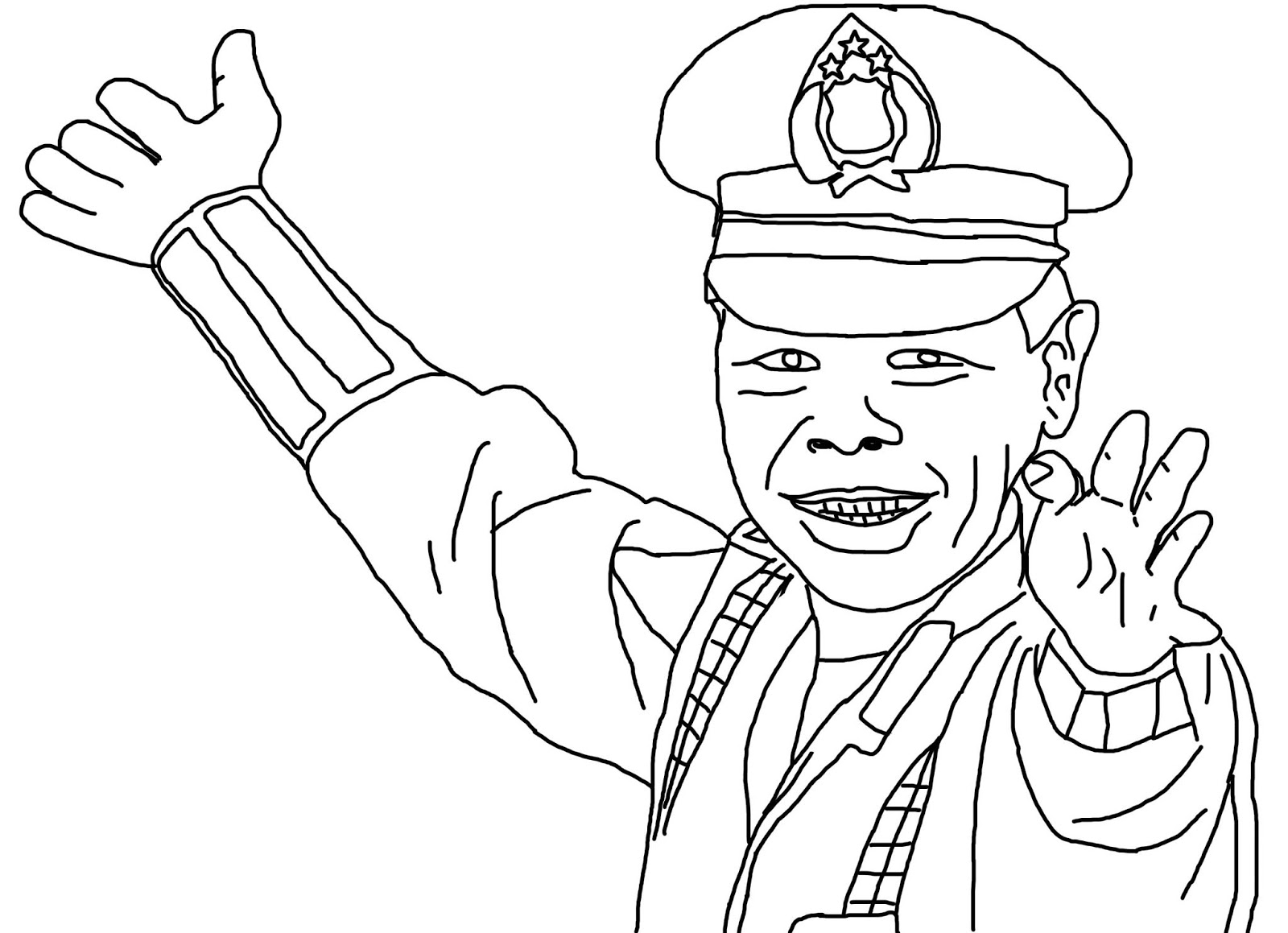 Detail Gambar Mewarnai Polisi Lalu Lintas Koleksi Nomer 16