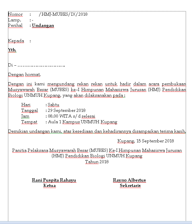 Detail Contoh Surat Masal Koleksi Nomer 11