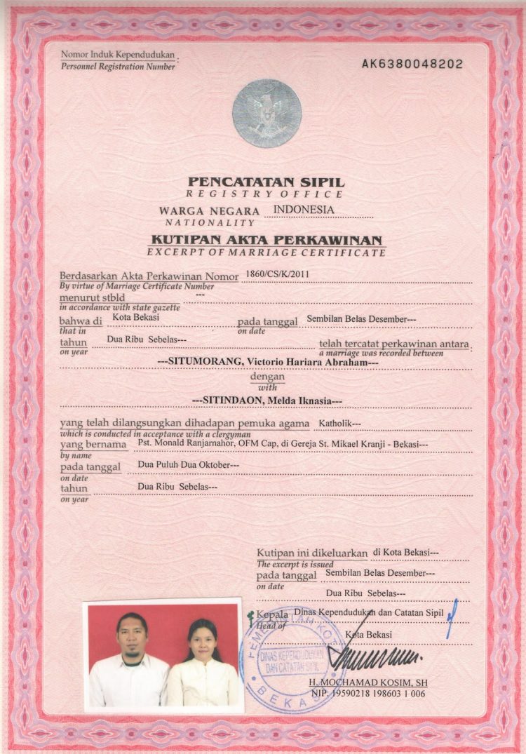 Contoh Surat Nikah Katolik 48 Koleksi Gambar