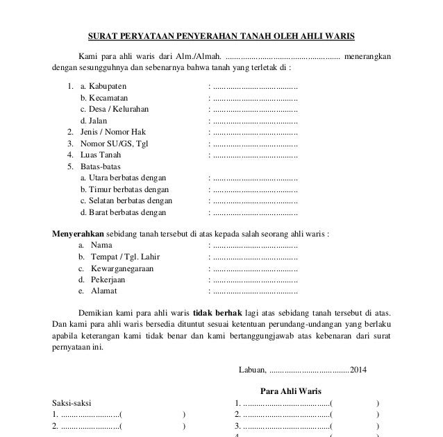 Detail Contoh Surat Pelepasan Hak Ahli Waris Koleksi Nomer 13 Detail Contoh Surat Pelepasan Hak Ahli Waris Koleksi Nomer 13