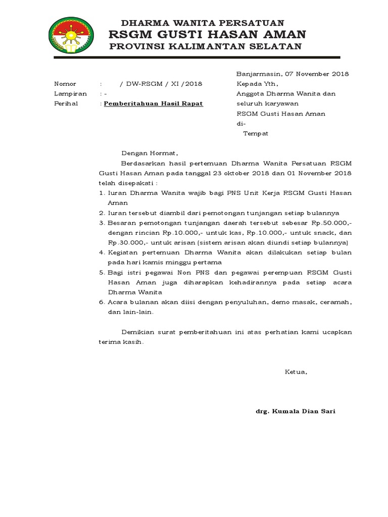 Contoh Surat Hasil Rapat - vrogue.co Contoh Surat Hasil Rapat - vrogue.co