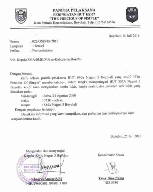 Contoh Surat Pemberitahuan Kegiatan 17 Agustus 55 Koleksi Gambar