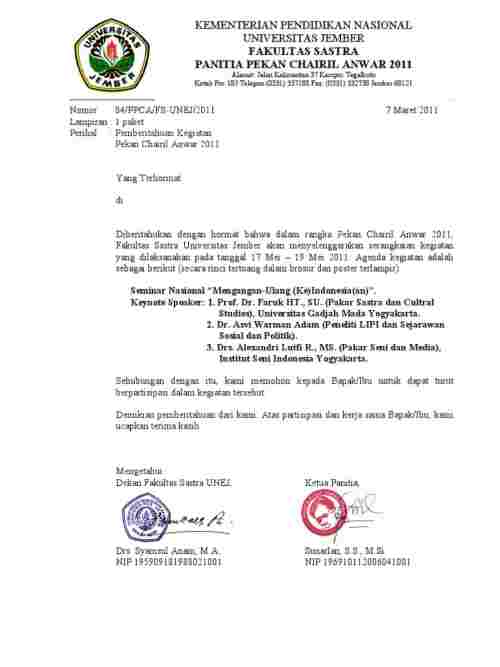 Detail Contoh Surat Pemberitahuan Lomba 17 Agustus Koleksi Nomer 11