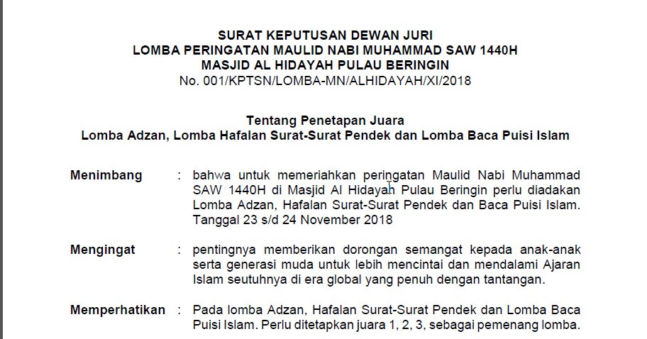 Detail Contoh Surat Pemberitahuan Lomba 17 Agustus Koleksi Nomer 43