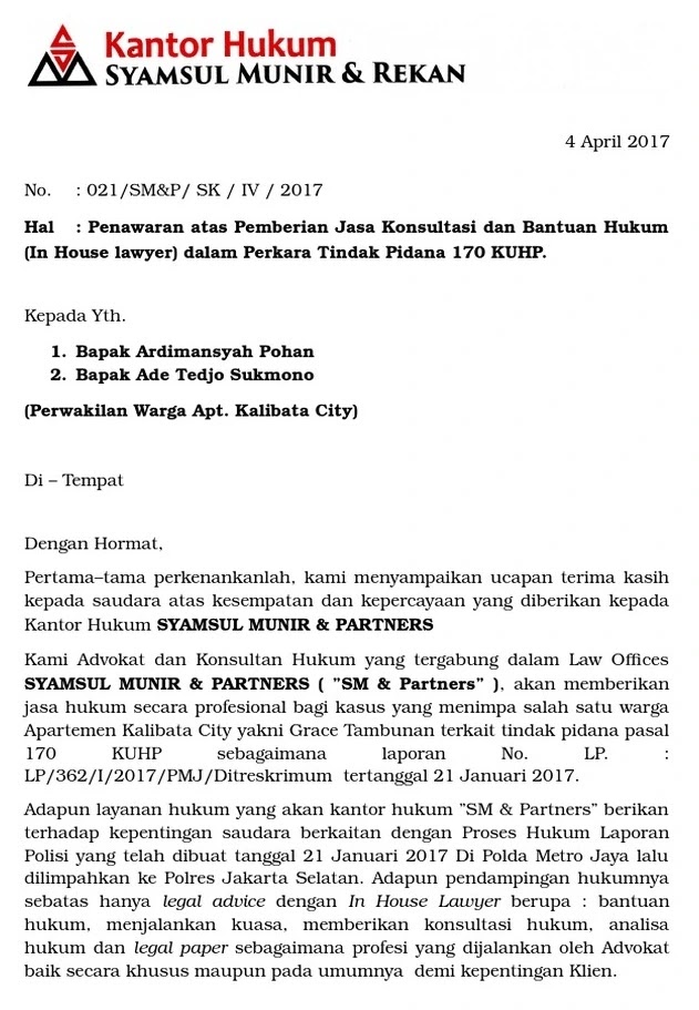 Detail Contoh Surat Penawaran Jasa Hukum Koleksi Nomer 8 Detail Contoh Surat Penawaran Jasa Hukum Koleksi Nomer 8