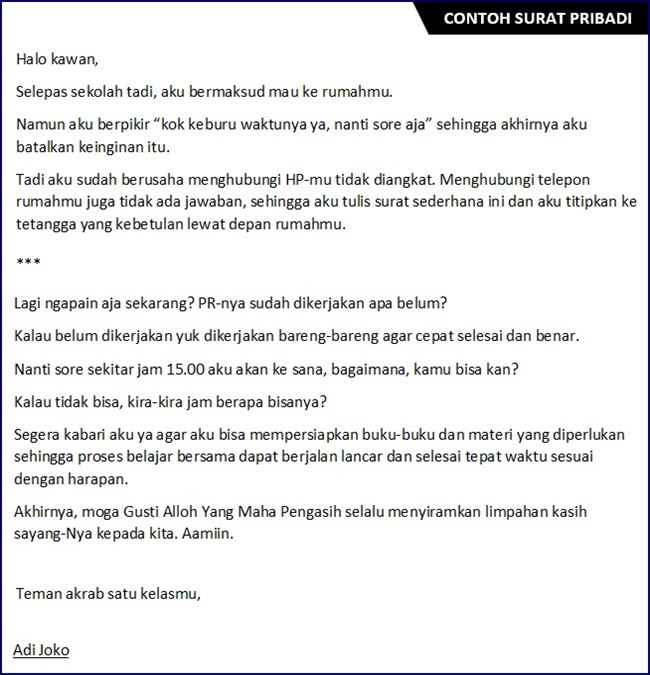 Contoh Surat Untuk Teman Sekelas - Homecare24 Contoh Surat Untuk Teman Sekelas - Homecare24