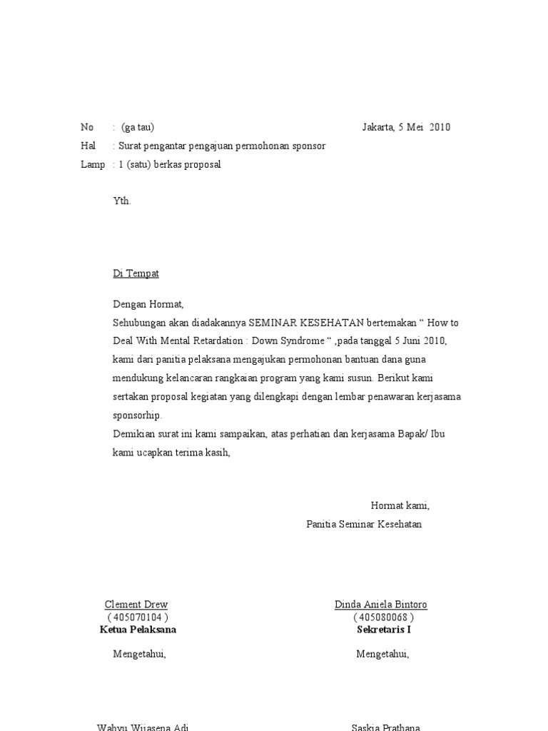 Detail Contoh Surat Pengajuan Proposal Sponsorship Koleksi Nomer 9 Detail Contoh Surat Pengajuan Proposal Sponsorship Koleksi Nomer 9