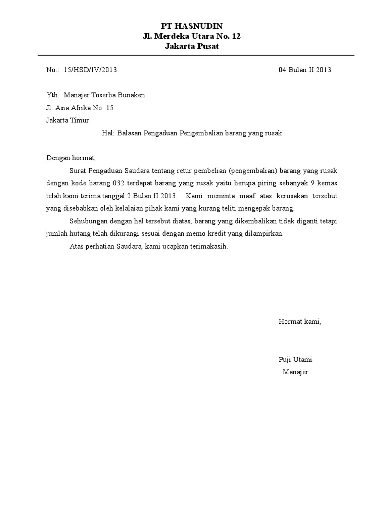 Detail Contoh Surat Pengembalian Barang Koleksi Nomer 4 Detail Contoh Surat Pengembalian Barang Koleksi Nomer 4