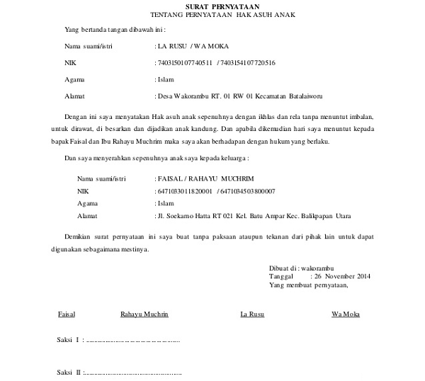 Contoh Surat Perjanjian Nafkah Anak - 39+ Koleksi Gambar Contoh Surat Perjanjian Nafkah Anak - 39+ Koleksi Gambar