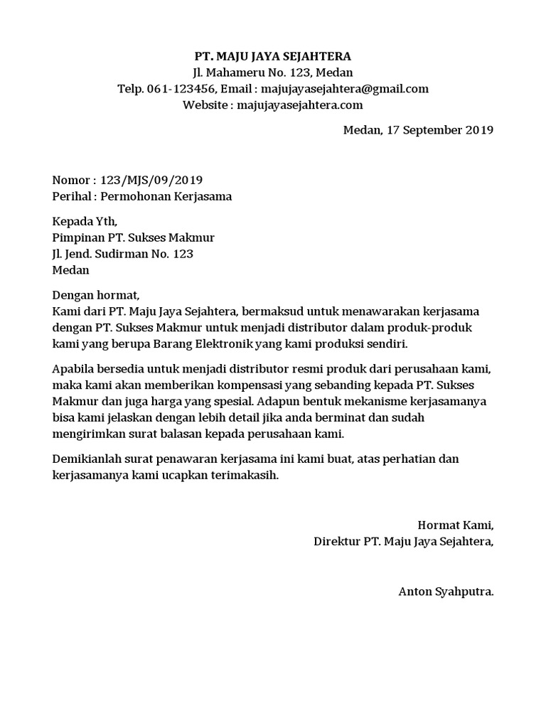 Detail Contoh Surat Permohonan Kerjasama Perusahaan Koleksi Nomer 36 Detail Contoh Surat Permohonan Kerjasama Perusahaan Koleksi Nomer 36