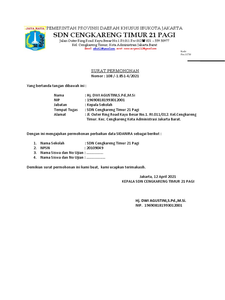 Detail Contoh Surat Permohonan Perbaikan Data Siswa Koleksi Nomer 4 Detail Contoh Surat Permohonan Perbaikan Data Siswa Koleksi Nomer 4
