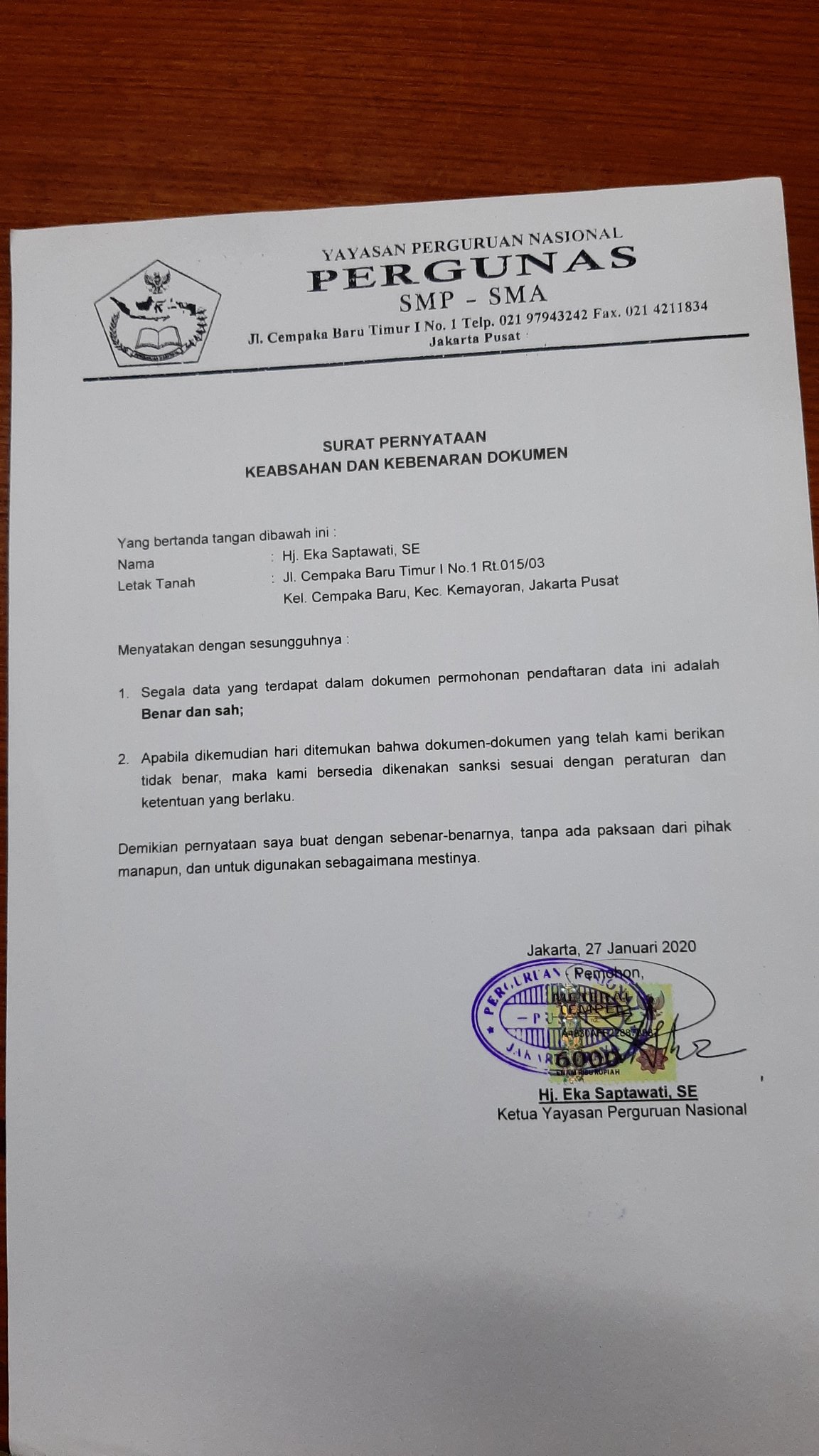 Detail Contoh Surat Pernyataan Keabsahan Dan Kebenaran Dokumen Koleksi ... Detail Contoh Surat Pernyataan Keabsahan Dan Kebenaran Dokumen Koleksi ...