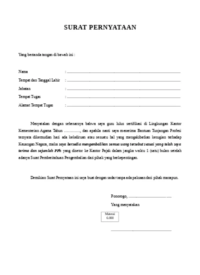 Detail Contoh Surat Pernyataan Kelebihan Pembayaran Koleksi Nomer 36 Detail Contoh Surat Pernyataan Kelebihan Pembayaran Koleksi Nomer 36