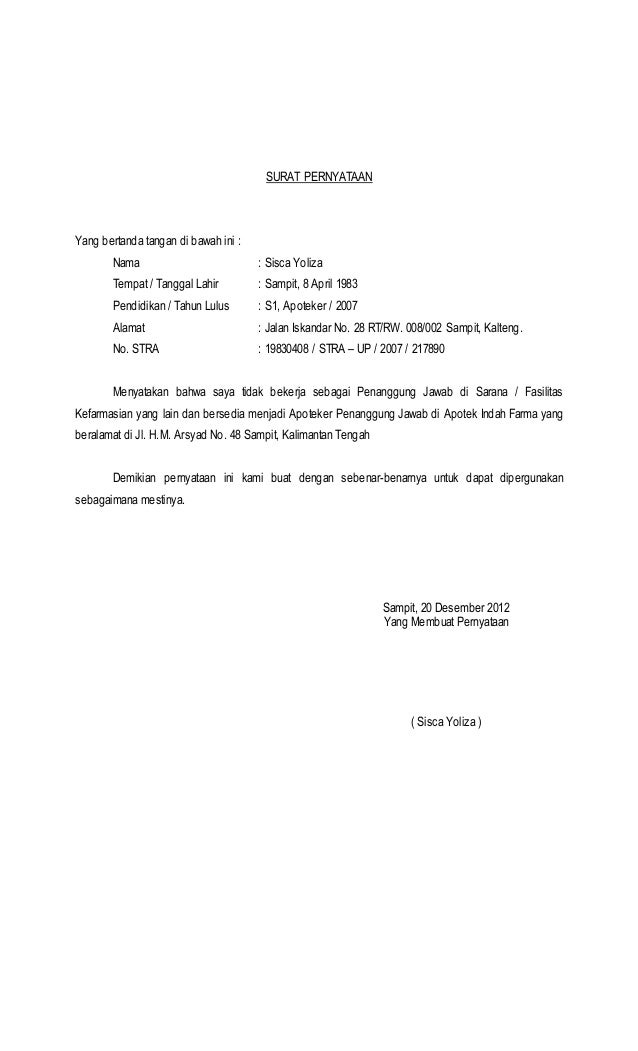 Contoh Surat Pernyataan Sebagai Penanggung Jawab - 44+ Koleksi Gambar Contoh Surat Pernyataan Sebagai Penanggung Jawab - 44+ Koleksi Gambar