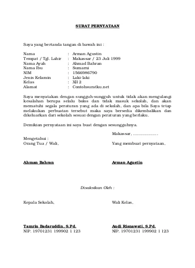 Detail Contoh Surat Pernyataan Siswa Bolos Sekolah Koleksi Nomer 8 Detail Contoh Surat Pernyataan Siswa Bolos Sekolah Koleksi Nomer 8