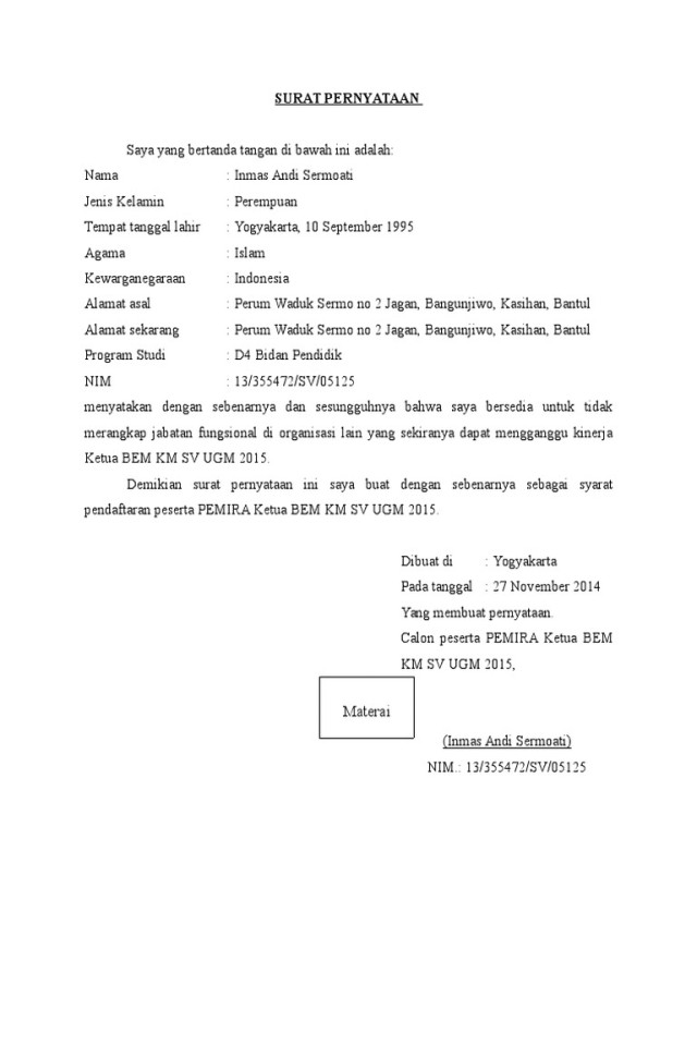 Detail Contoh Surat Pernyataan Tidak Merangkap Jabatan Koleksi Nomer 26 Detail Contoh Surat Pernyataan Tidak Merangkap Jabatan Koleksi Nomer 26