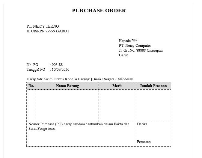 Detail Contoh Surat Pre Order Barang Koleksi Nomer 37 Detail Contoh Surat Pre Order Barang Koleksi Nomer 37