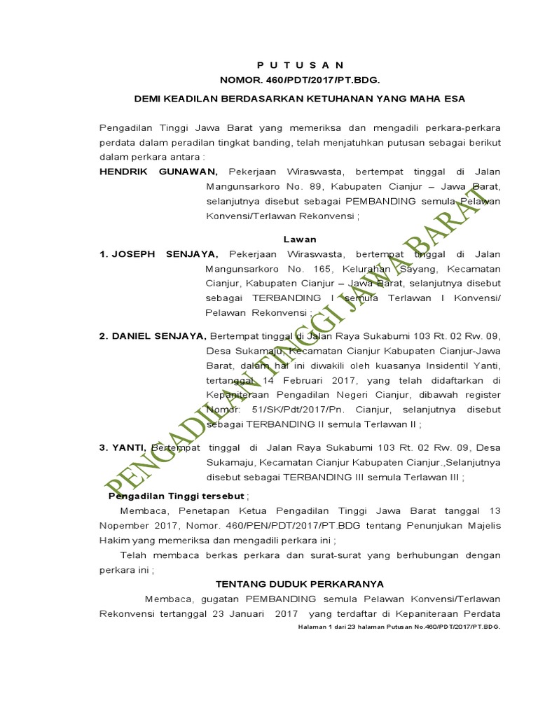 Detail Contoh Surat Putusan Perdata Koleksi Nomer 1 Detail Contoh Surat Putusan Perdata Koleksi Nomer 1