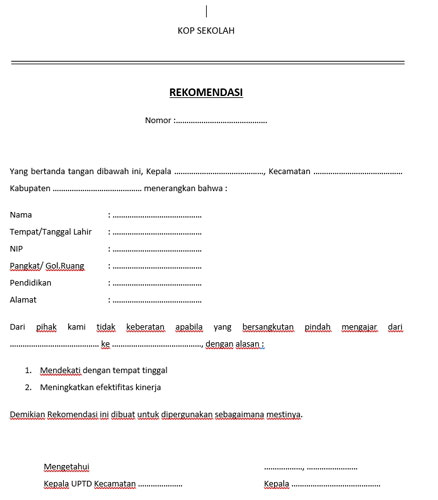 Detail Contoh Surat Rekomendasi Mutasi Pns Koleksi Nomer 43 Detail Contoh Surat Rekomendasi Mutasi Pns Koleksi Nomer 43