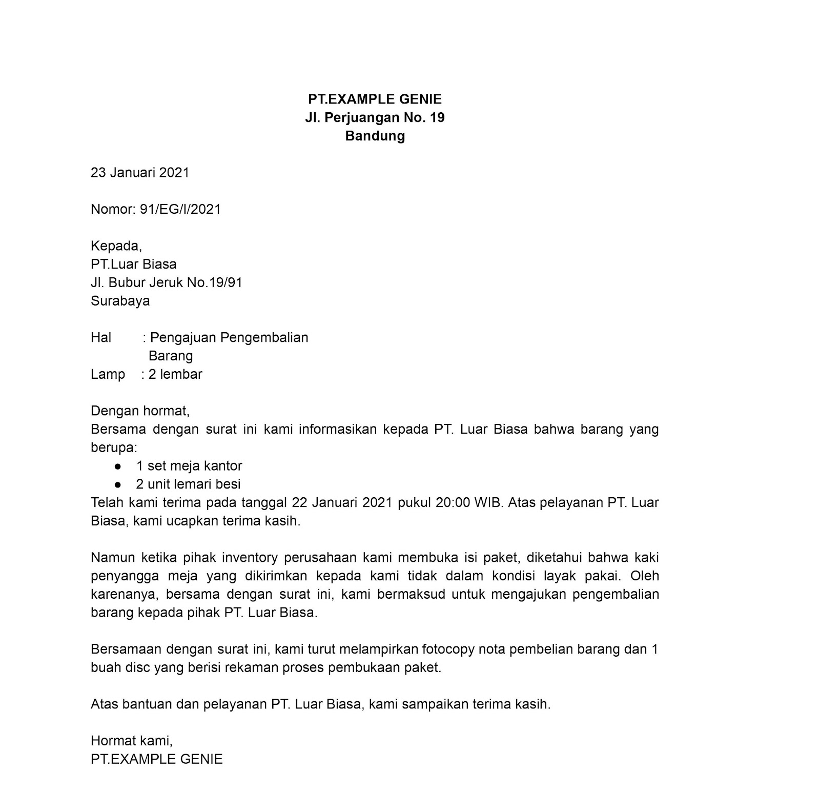 Contoh Surat Retur Pengembalian Barang - 50+ Koleksi Gambar Contoh Surat Retur Pengembalian Barang - 50+ Koleksi Gambar