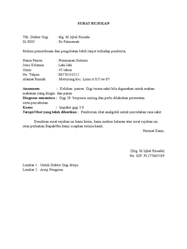 Surat Rujukan Dokter - Perumperindo.co.id Surat Rujukan Dokter - Perumperindo.co.id