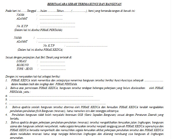Detail Contoh Surat Serah Terima Rumah Koleksi Nomer 9 Detail Contoh Surat Serah Terima Rumah Koleksi Nomer 9
