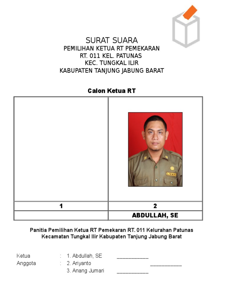 Detail Contoh Surat Suara Pemilihan Ketua Rw Koleksi Nomer 11 Detail Contoh Surat Suara Pemilihan Ketua Rw Koleksi Nomer 11