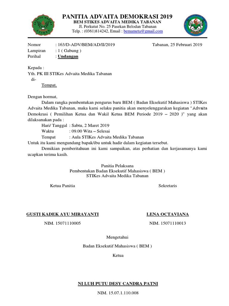 Detail Contoh Surat Undangan Pemilu Koleksi Nomer 13 Detail Contoh Surat Undangan Pemilu Koleksi Nomer 13